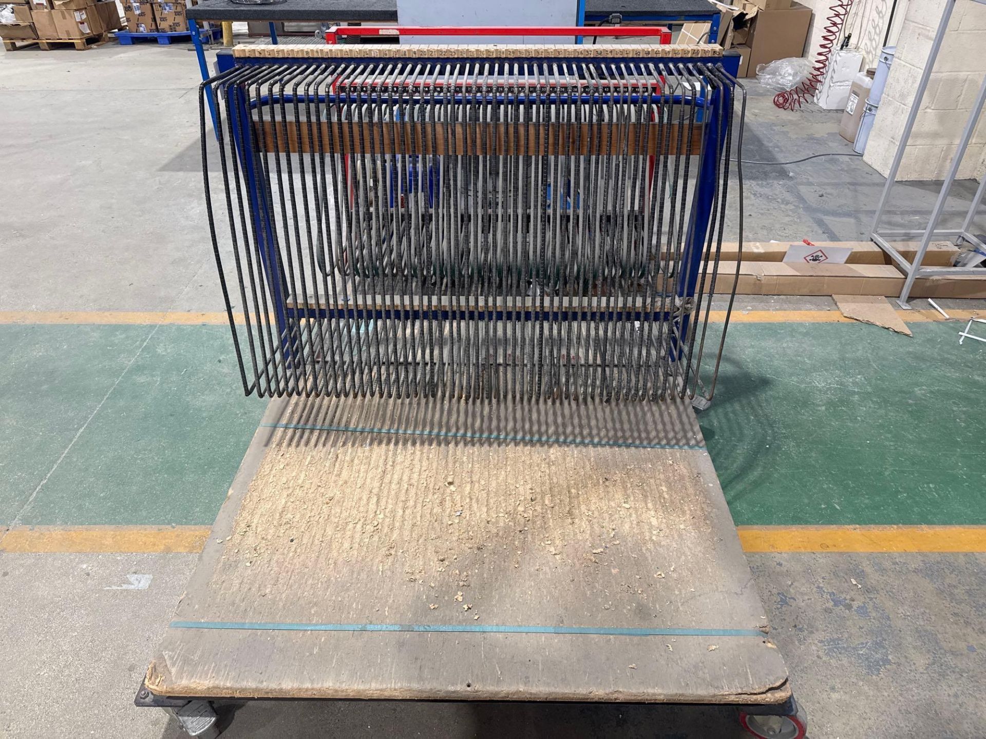 Two 50-section mobile glass carts