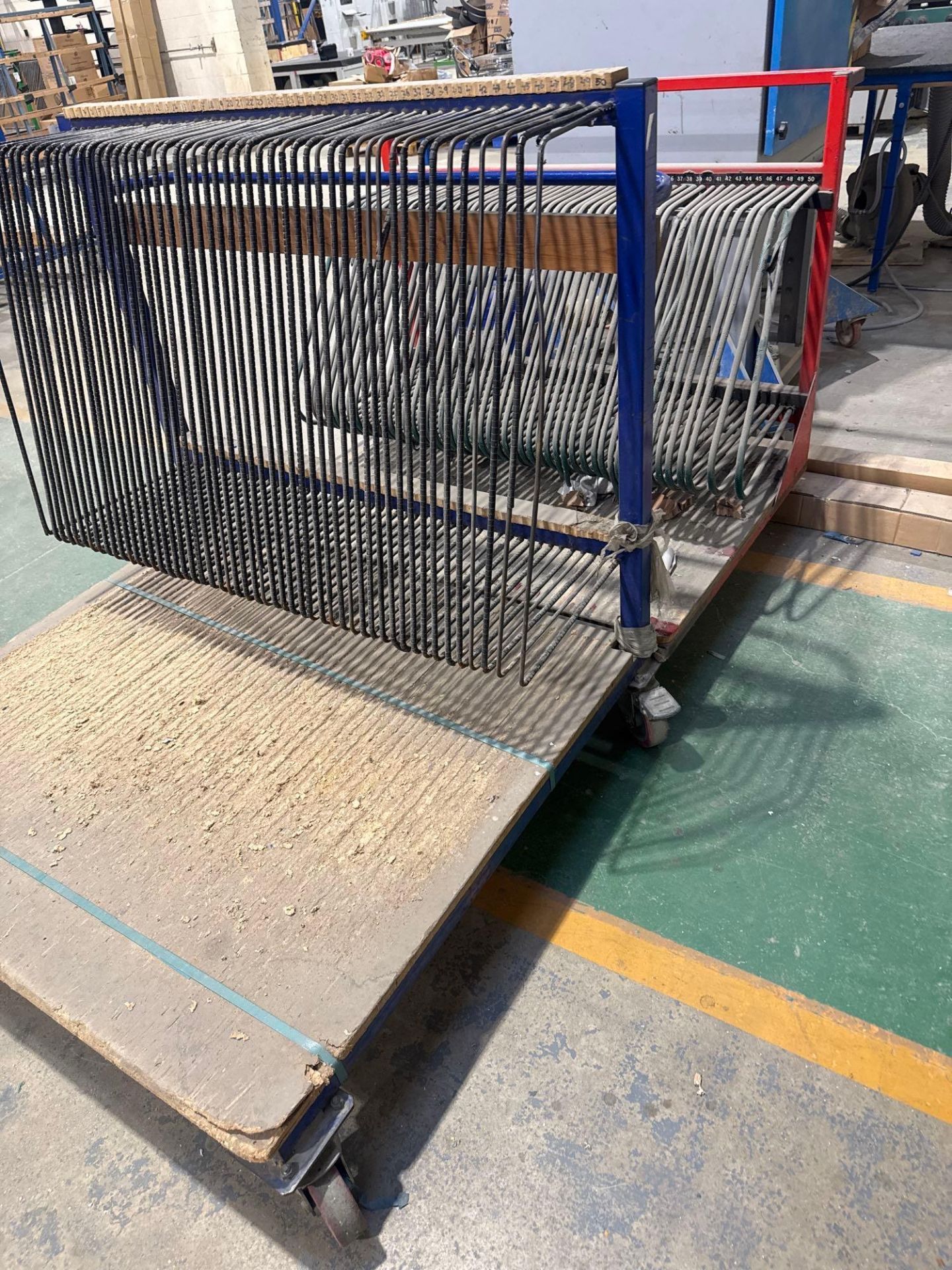 Two 50-section mobile glass carts