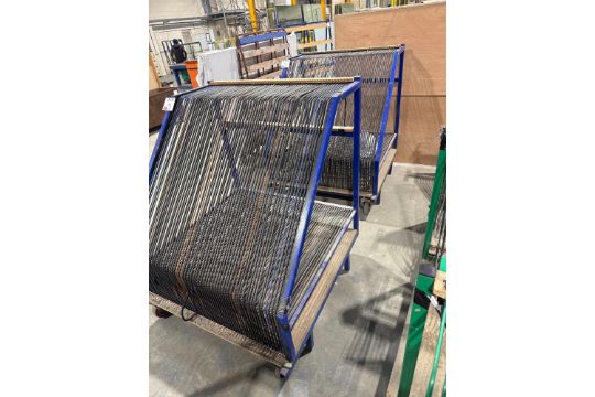 Two 60-section mobile glass carts