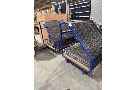 Two 60-section mobile glass carts