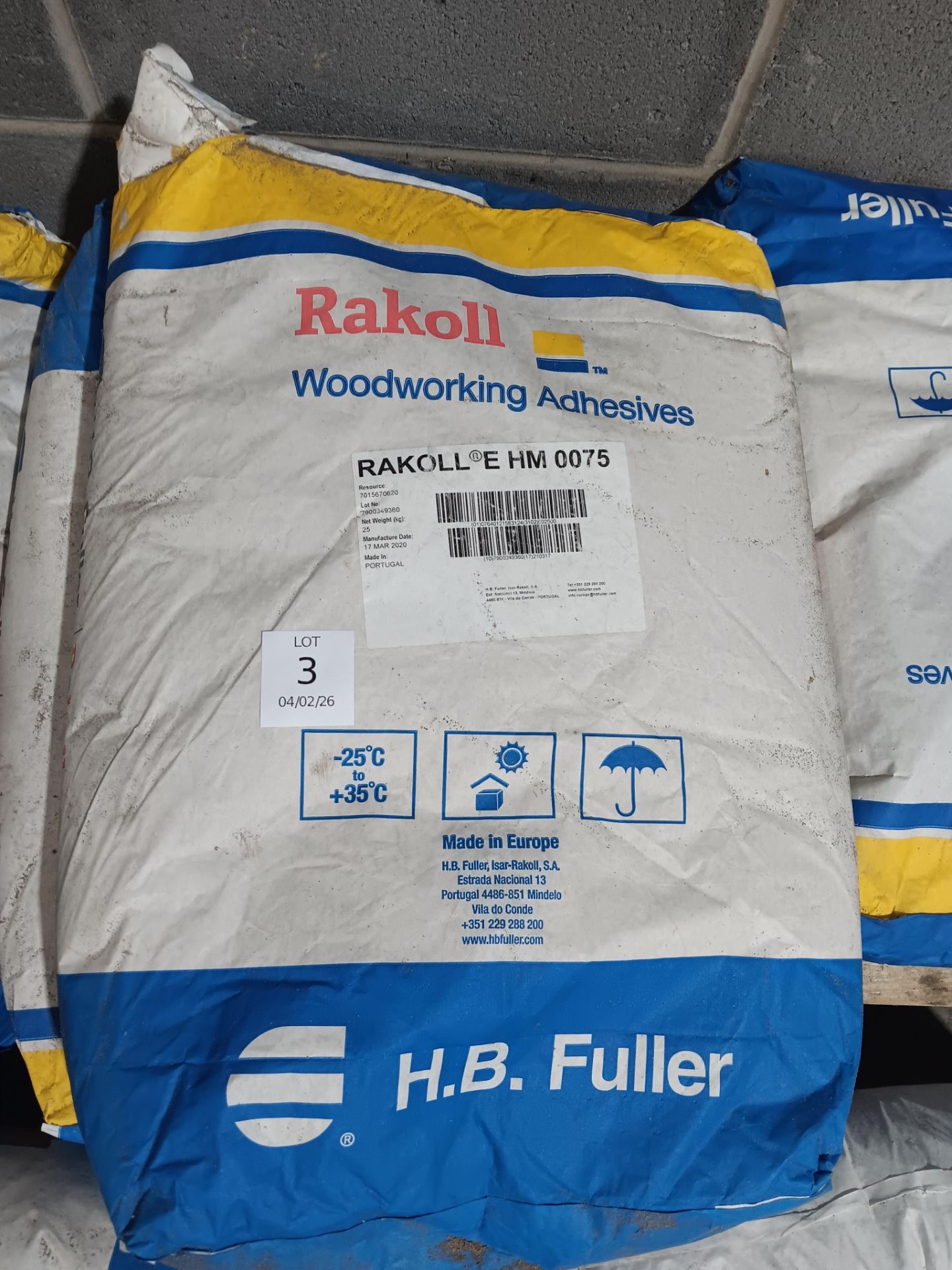 6x H.B Fuller Rakoll E HM 00.75 Woodworking Adhesive. Please note this ...