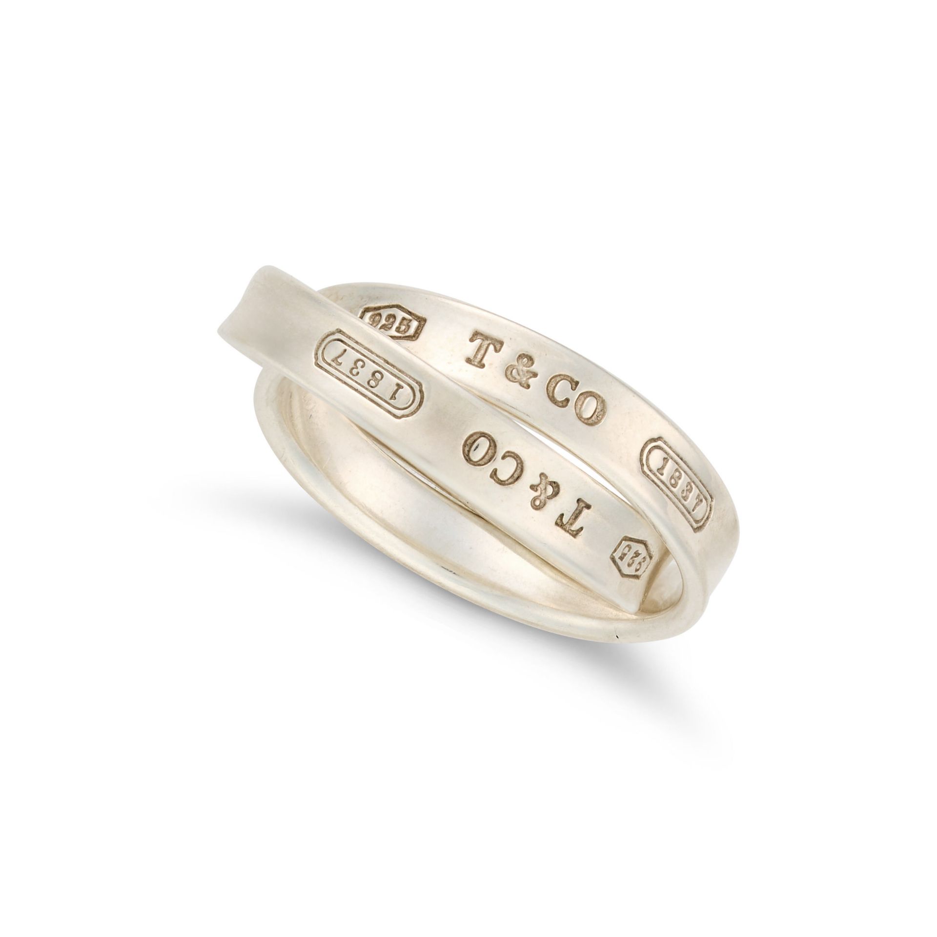 TIFFANY & CO., AN 1837 INTERLOCKING RING in 925 sterling silver ...