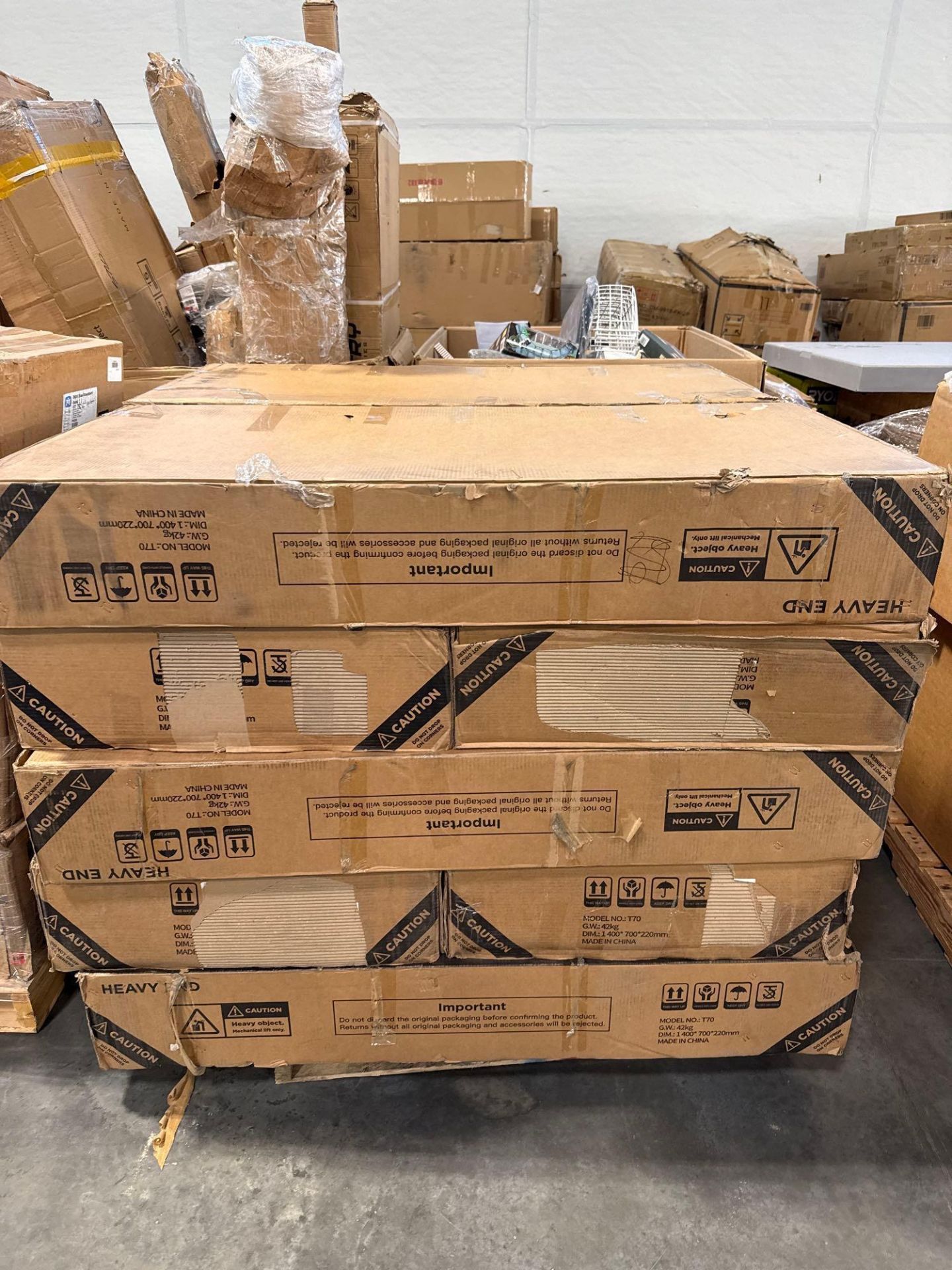 Pallet of treadmills approximately 10 T70
