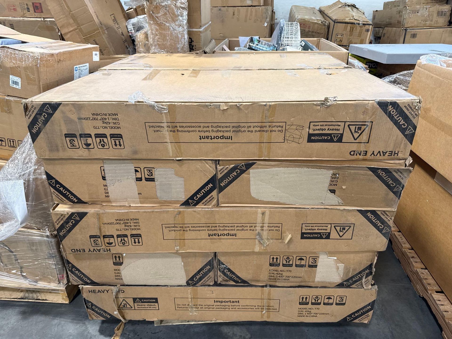 Pallet of treadmills approximately 10 T70