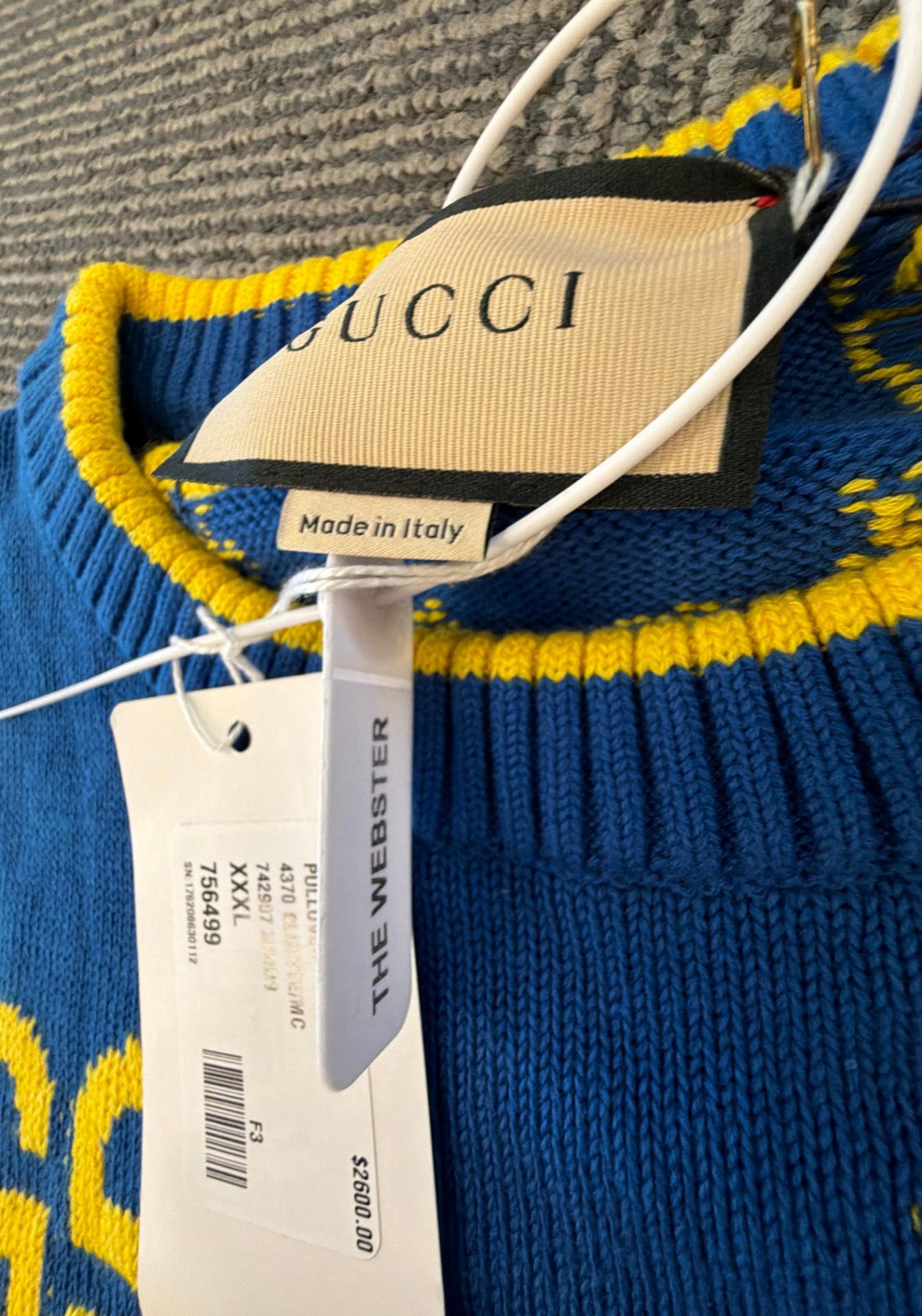 Gucci pullover, 4370 BLUETTE/MC , XXXL (authentic)