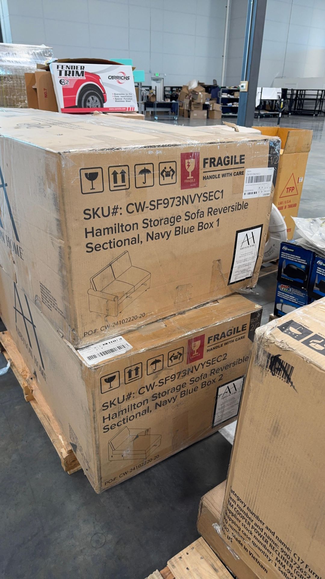 ABBYSON Home Hamilton storage sofa/section
