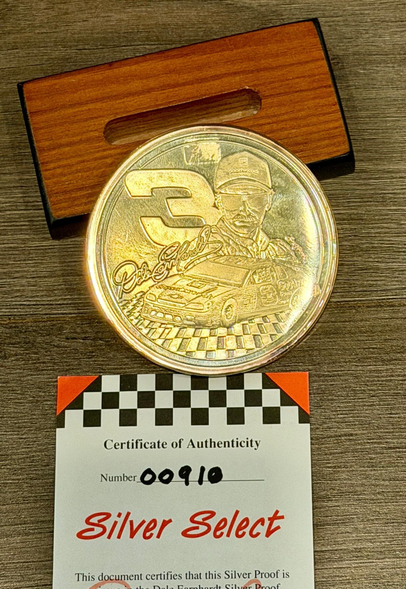 One Pound Proof Dale Earnhardt Collectors Series Silver Select Coin ...