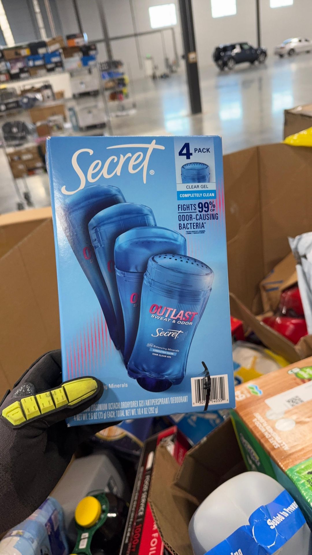 Big box store in a box: dove care, secret, always pads, tamp packs ...