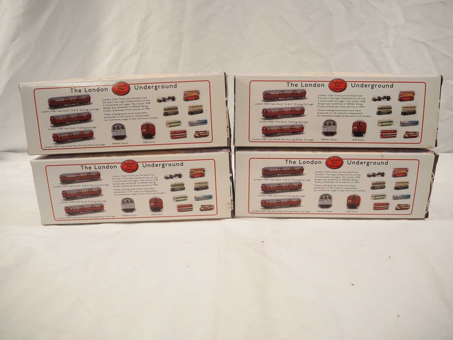 EFE 1:76 scale 4-car London Underground unpowered 1959 tube stock set ...