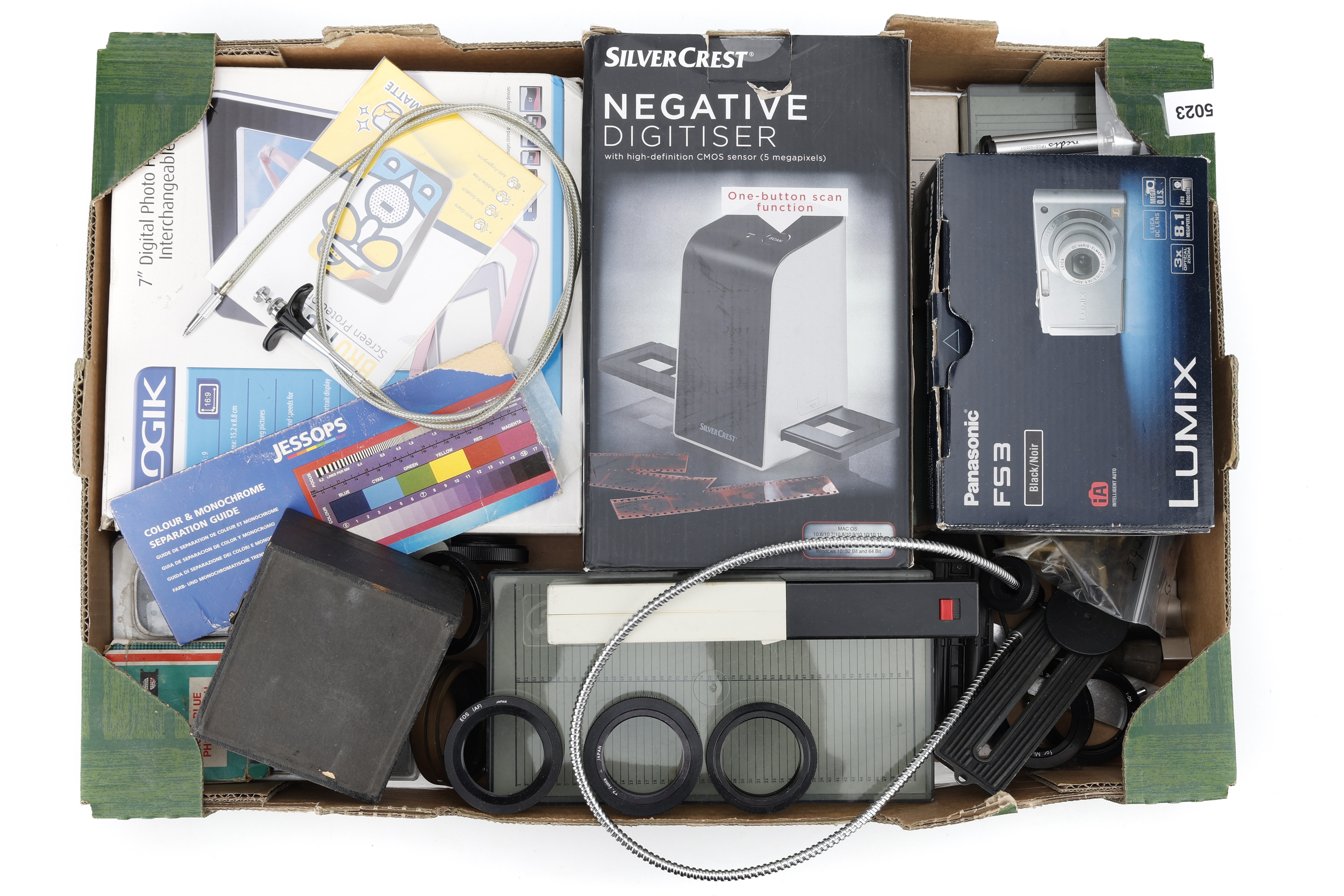 A Mixed Box of Photographic Equipment & Accessories, including a 35mm ...