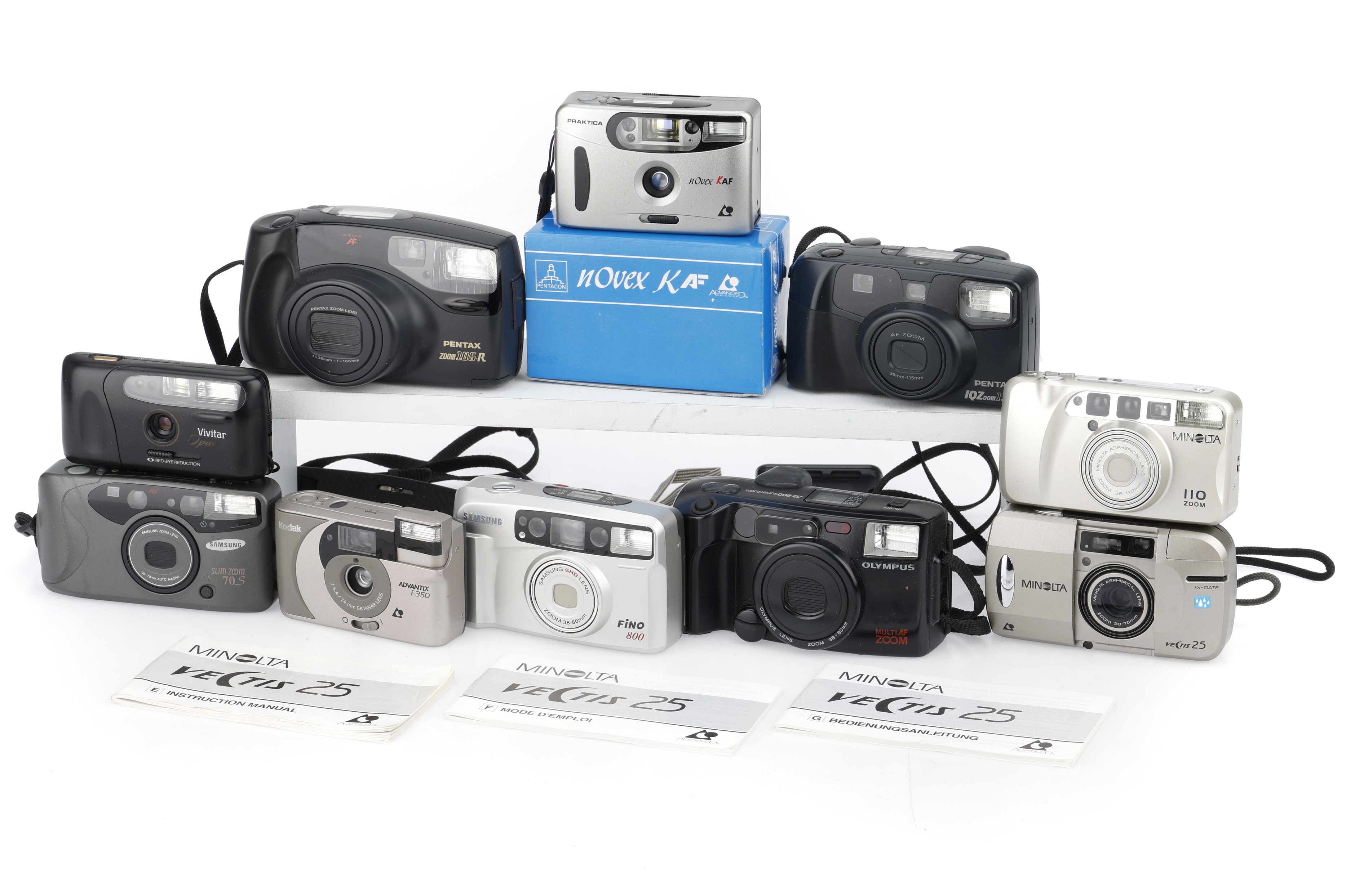 A Selection of Compact Cameras, to include a Samsung Fino 800, Olympus ...