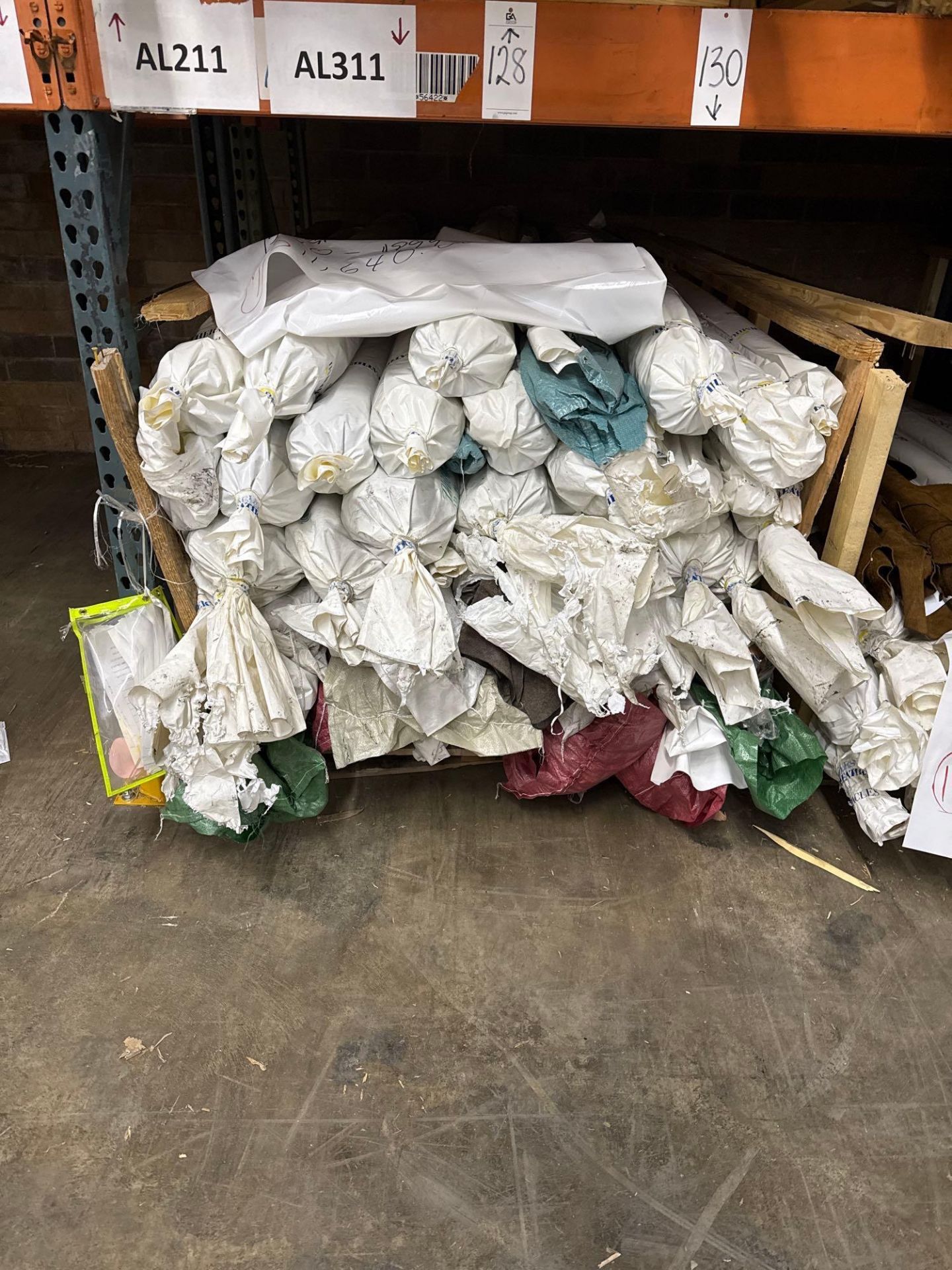 Whole Leather Hides in Rolled Bales Wrapped on Wooden Pallet, Assorted ...