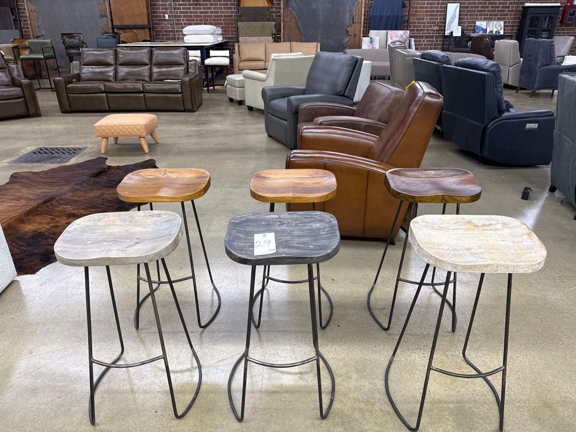 (6) Wooden Bar Stools in Various Colors / Styles (located in HQ)