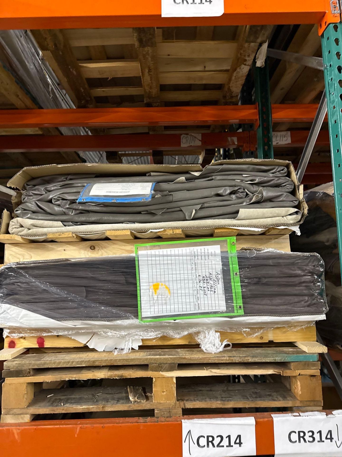 (12) Pallets of Whole Leather Hides, Assorted colors. Folded and Shrink ...