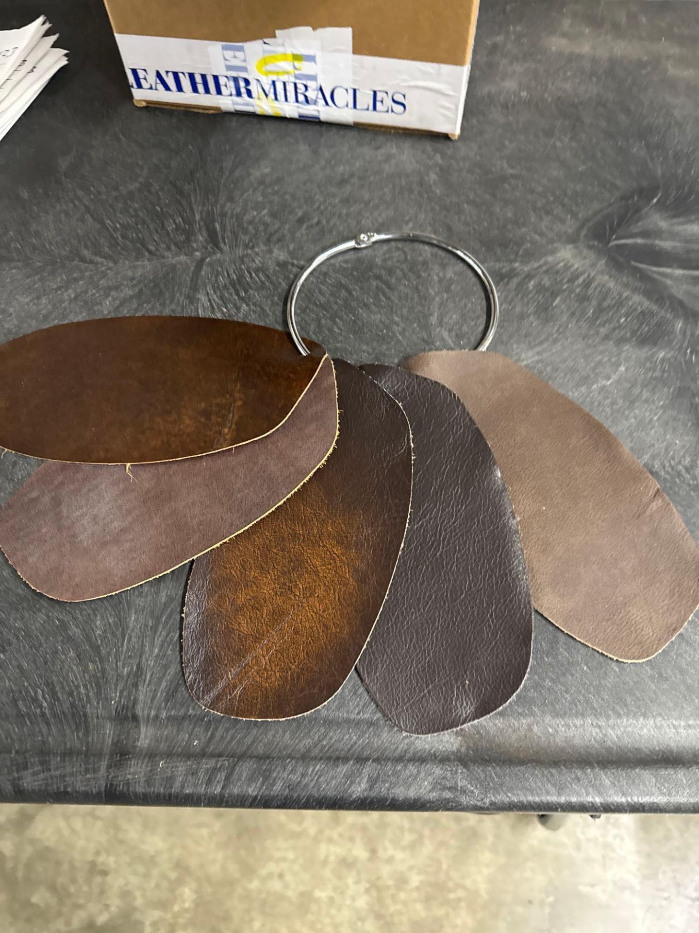 Whole Leather Hides in Rolled Bales Wrapped on Wooden Pallet, Assorted ...