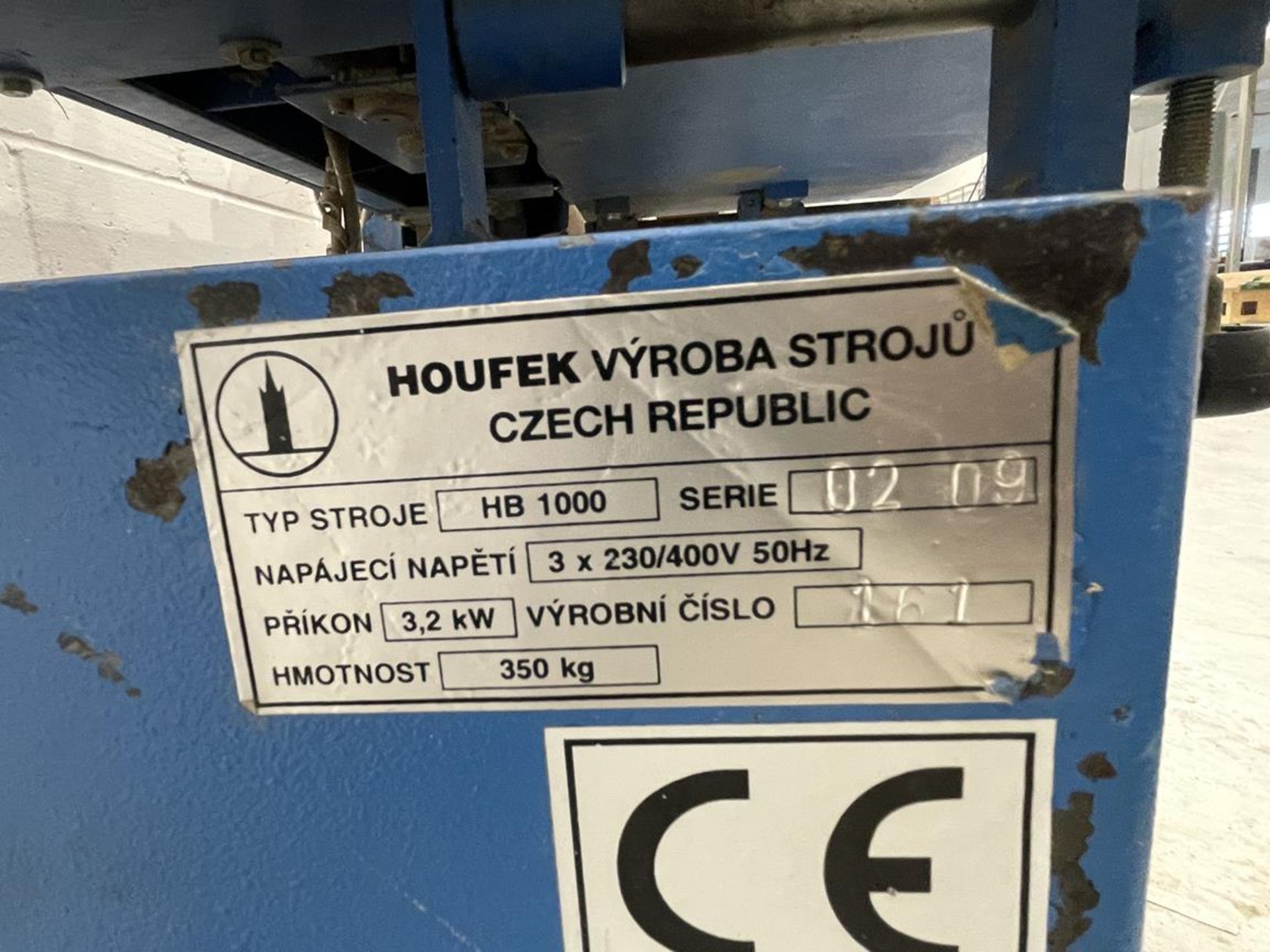 Houfek HB1000 vertical edge belt sanding machine complete with:Rojek ...