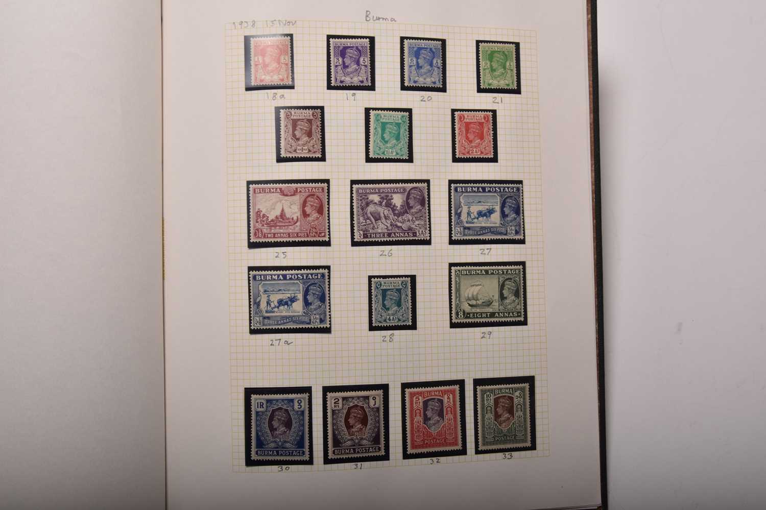 Burma, 1938 to 1947 mint collection of stamps, looks to be complete and ...