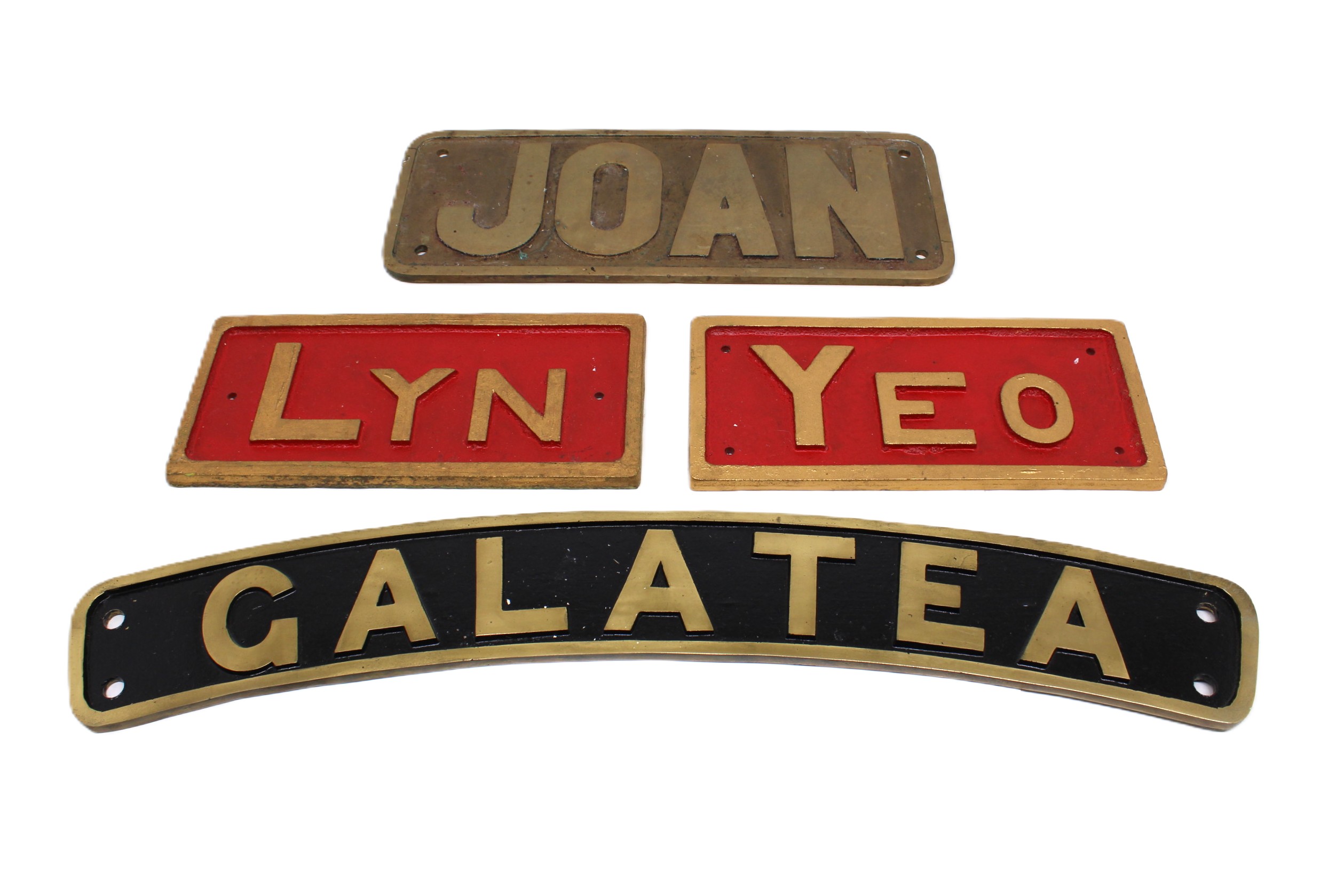 Railwayana: A collection of four replica railway name plates, to ...