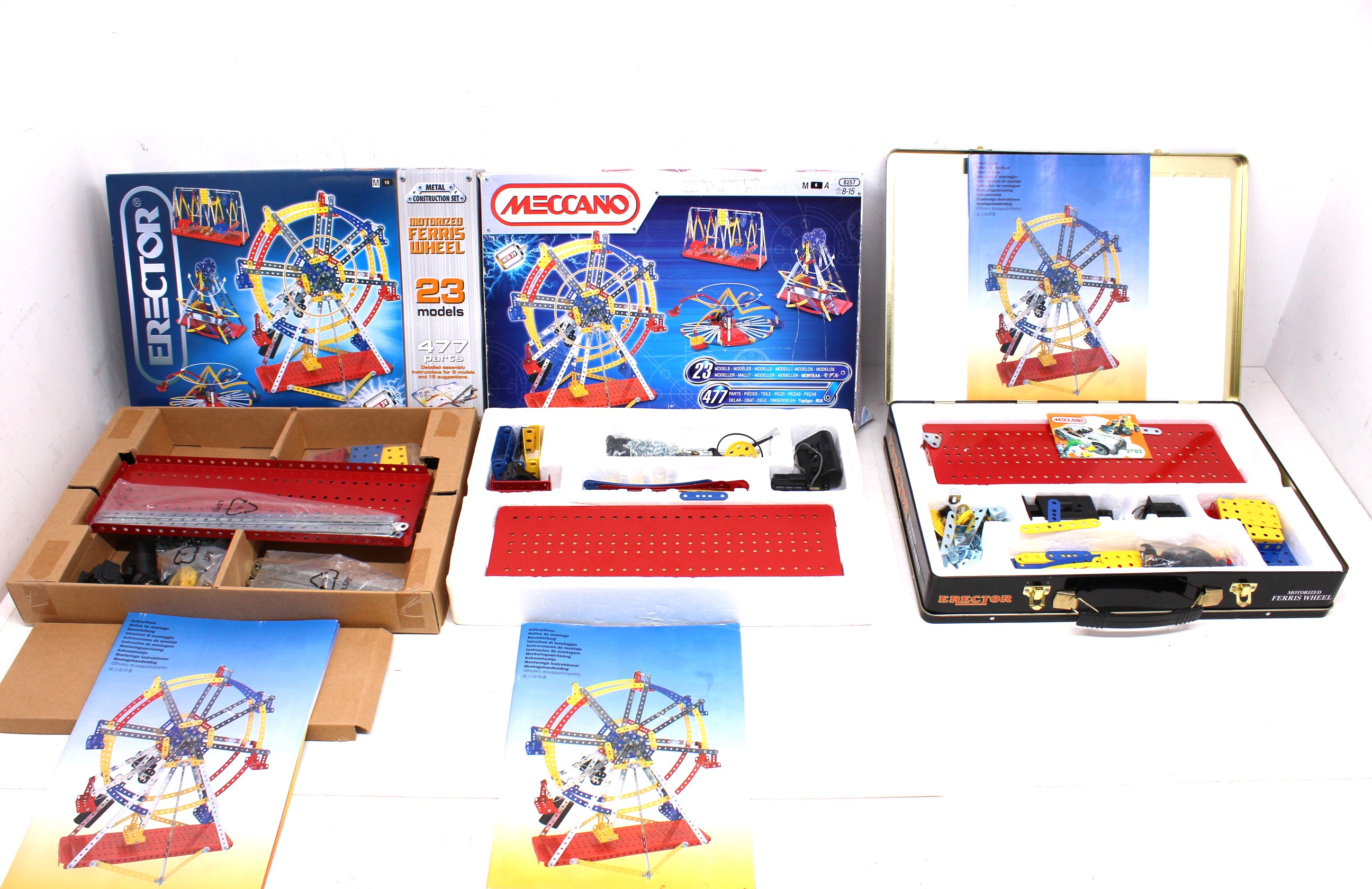 Meccano: A collection of three boxed Meccano/Erector Ferris Wheel ...