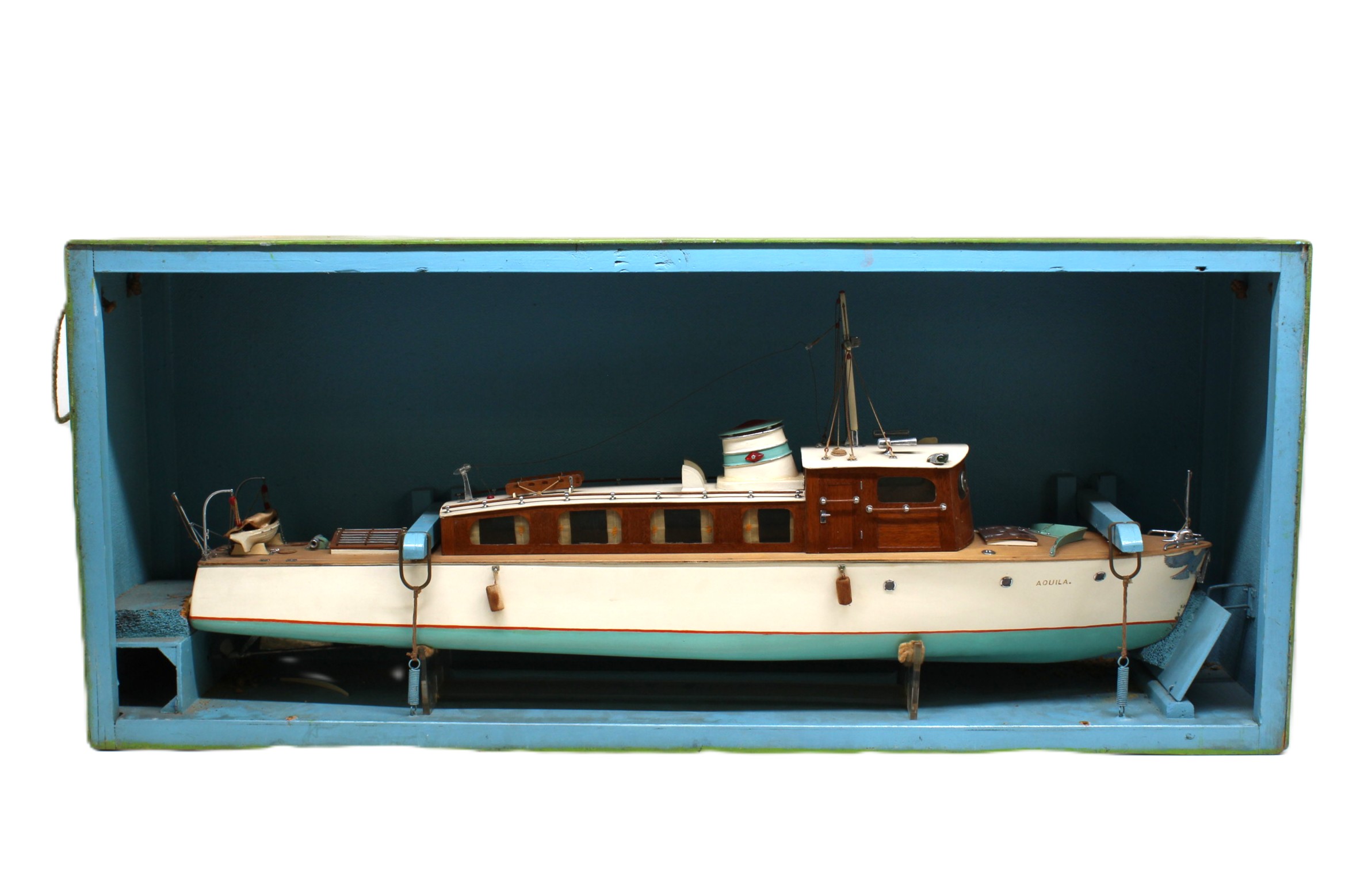 Boat: A mid-20th century scratch-built model boat, 'Aquila, New York ...