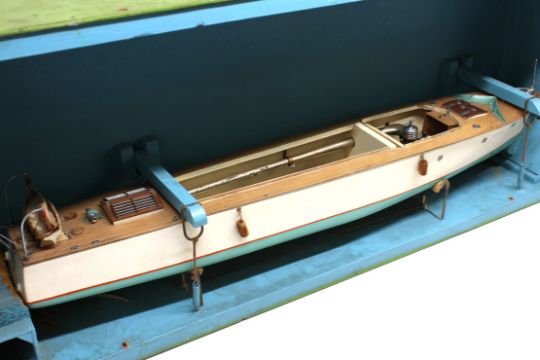 Boat: A mid-20th century scratch-built model boat, 'Aquila, New York ...