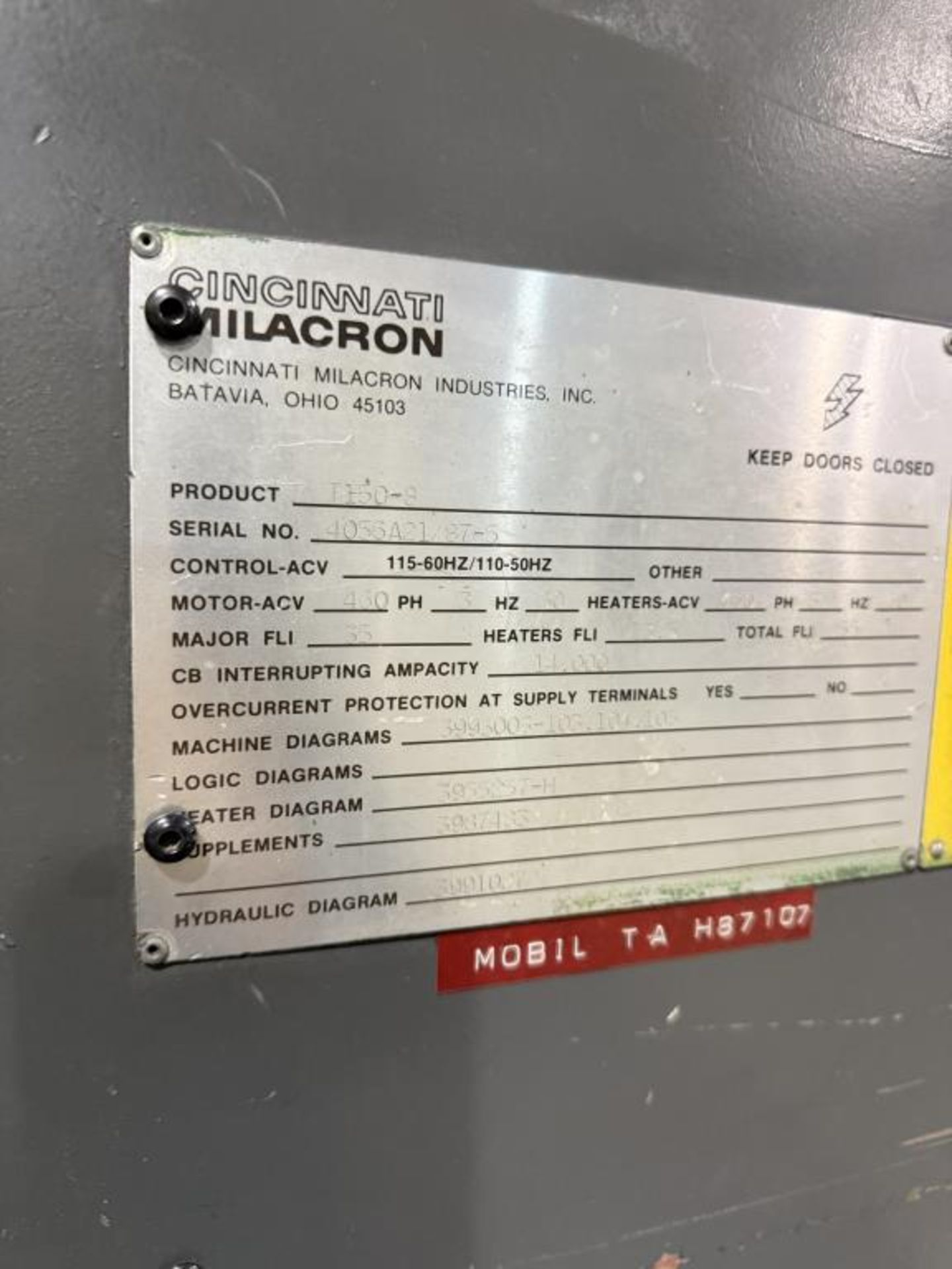 Cincinnati-Milacron T150-8 Plastic Injection Molding Machine with ...