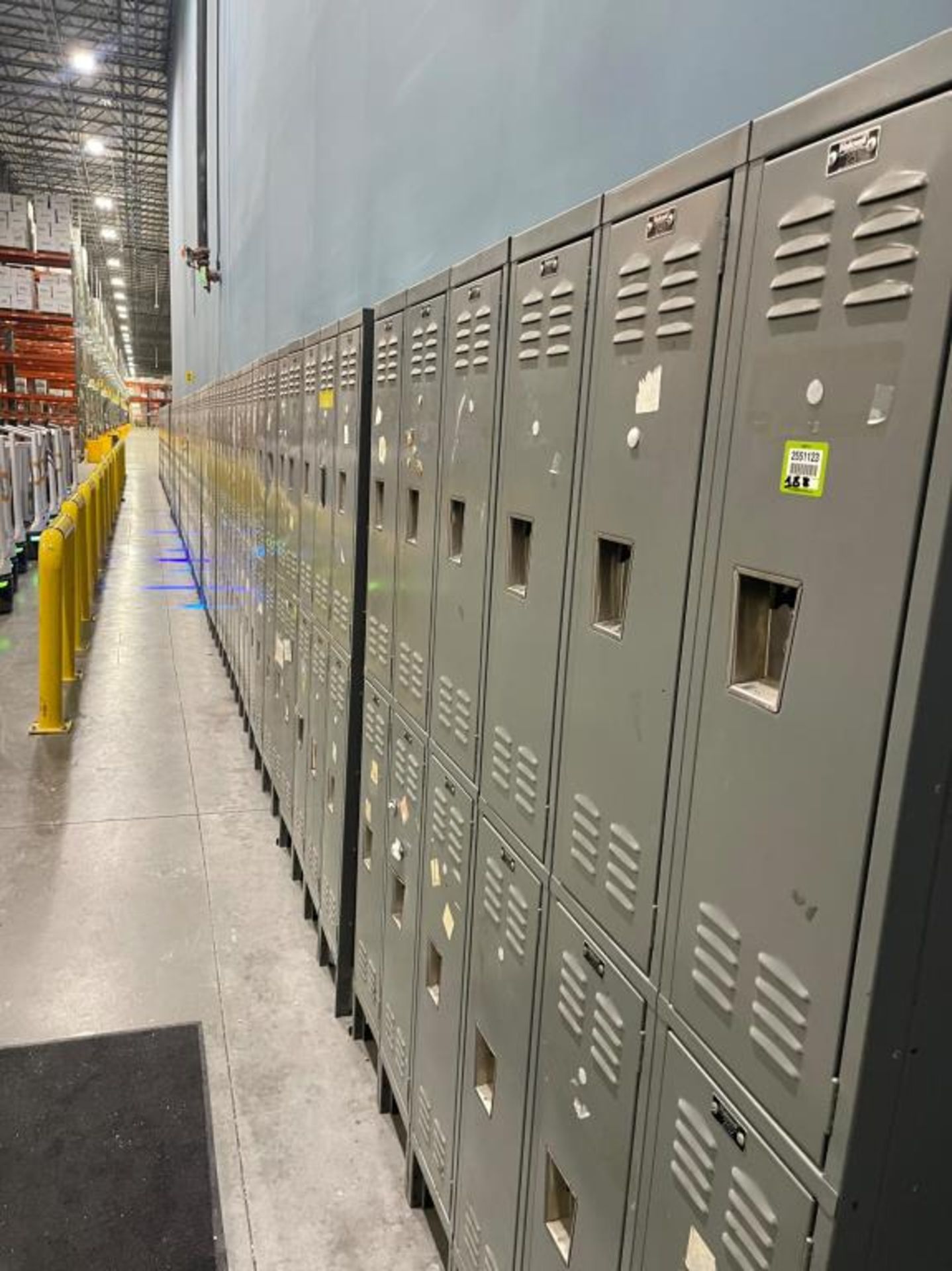 Hollowell Warehouse Lockers, partitioned in sections of six. HIT ...