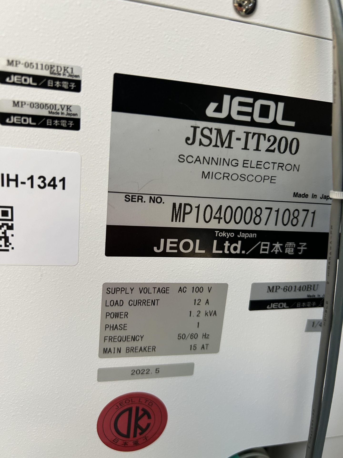 Jeol JSM-IT200LA, Scanning Electron Microscope Serial Number ...