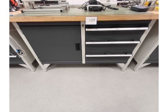 Bott Bench 1500 x 750 with 3 No. Drawer, 1 Cupboard Storage Unit and ...