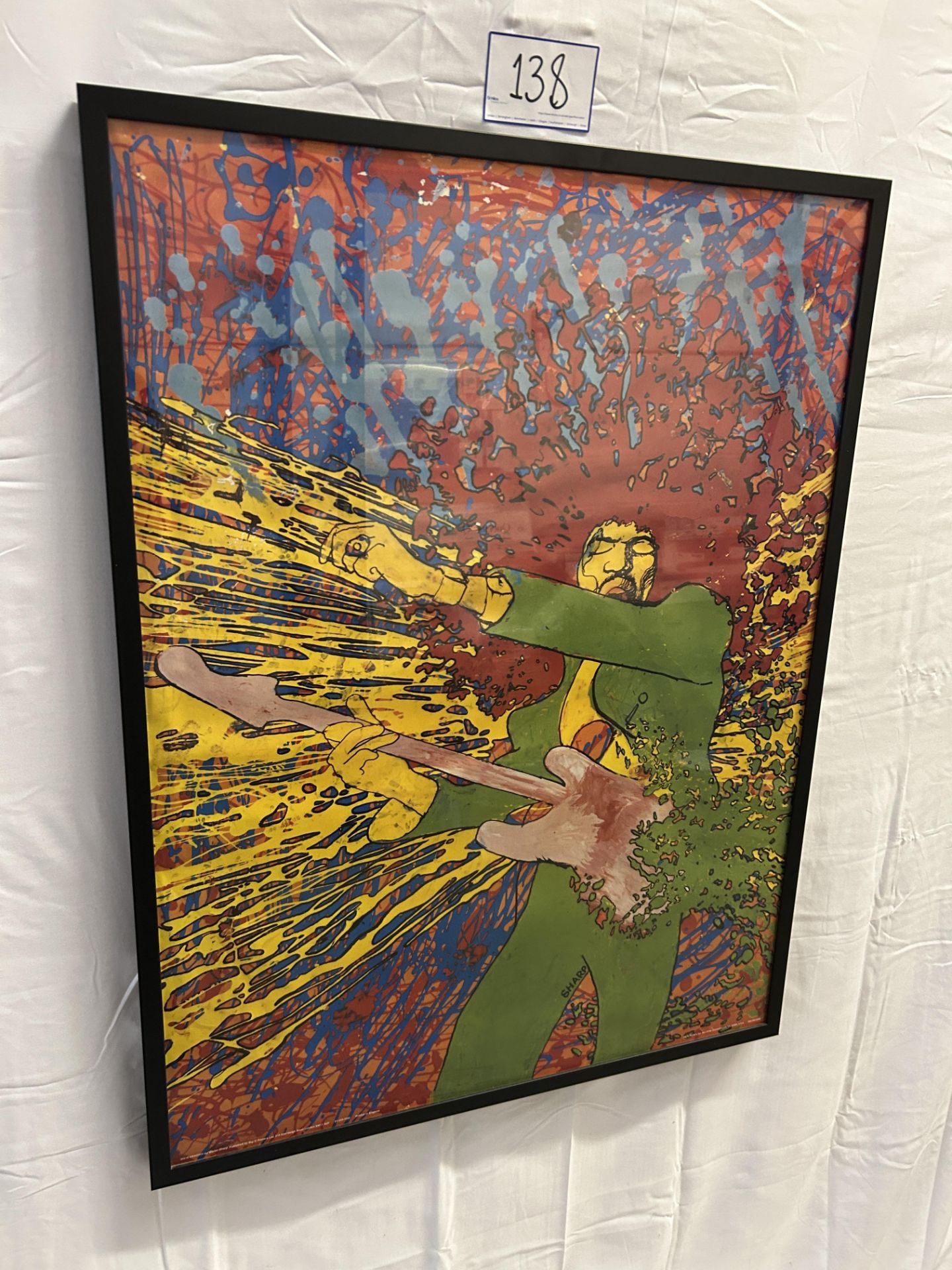 Artist Martin Sharp. Title-Jimi Hendrix Poster (Item dimensions (L x D ...