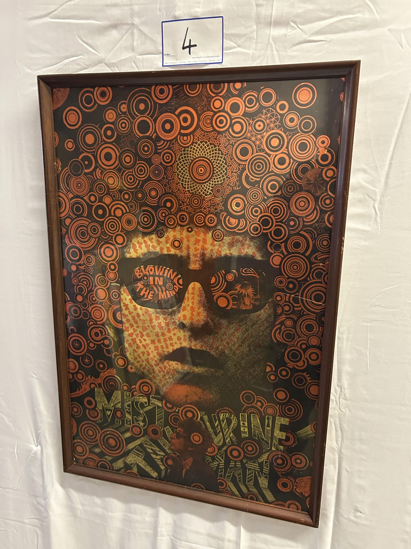 Artist Martin Sharp. Title-Mr. Tambourine Man Litho on Gold Foil Board ...