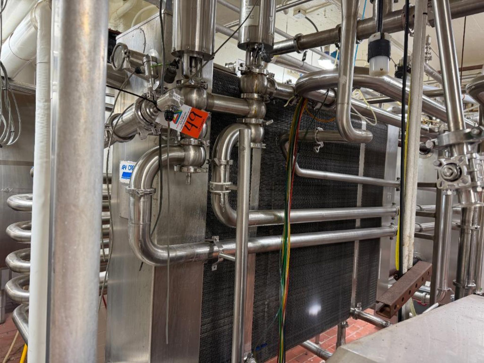 HTST System #2 - (5) Rows SS Holding Tube 12 Ft. Long X 3 In. Diameter ...