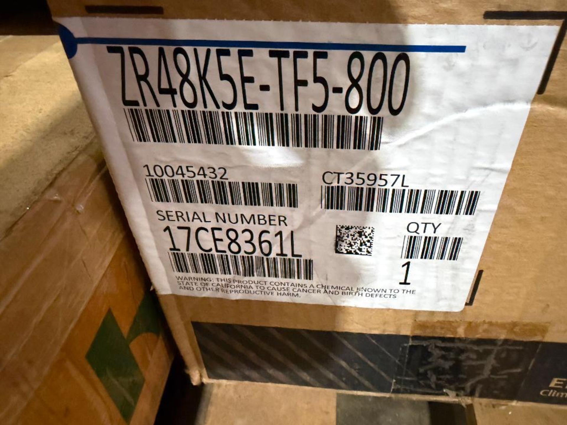 (3) New Refrigeration Compressors - (2) Copeland Model ZR72KCE-TF5-950 ...