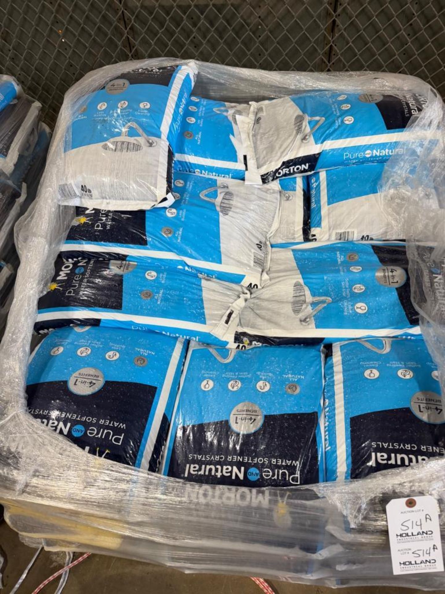 This lot contains (5 1/2) pallets of Morton Pure and Natural water ...