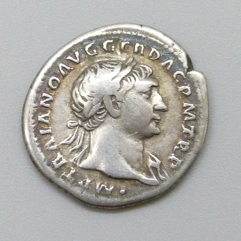 Coins - an Ancient Roman silver Denarius Trajan (98-118AD) winged ...