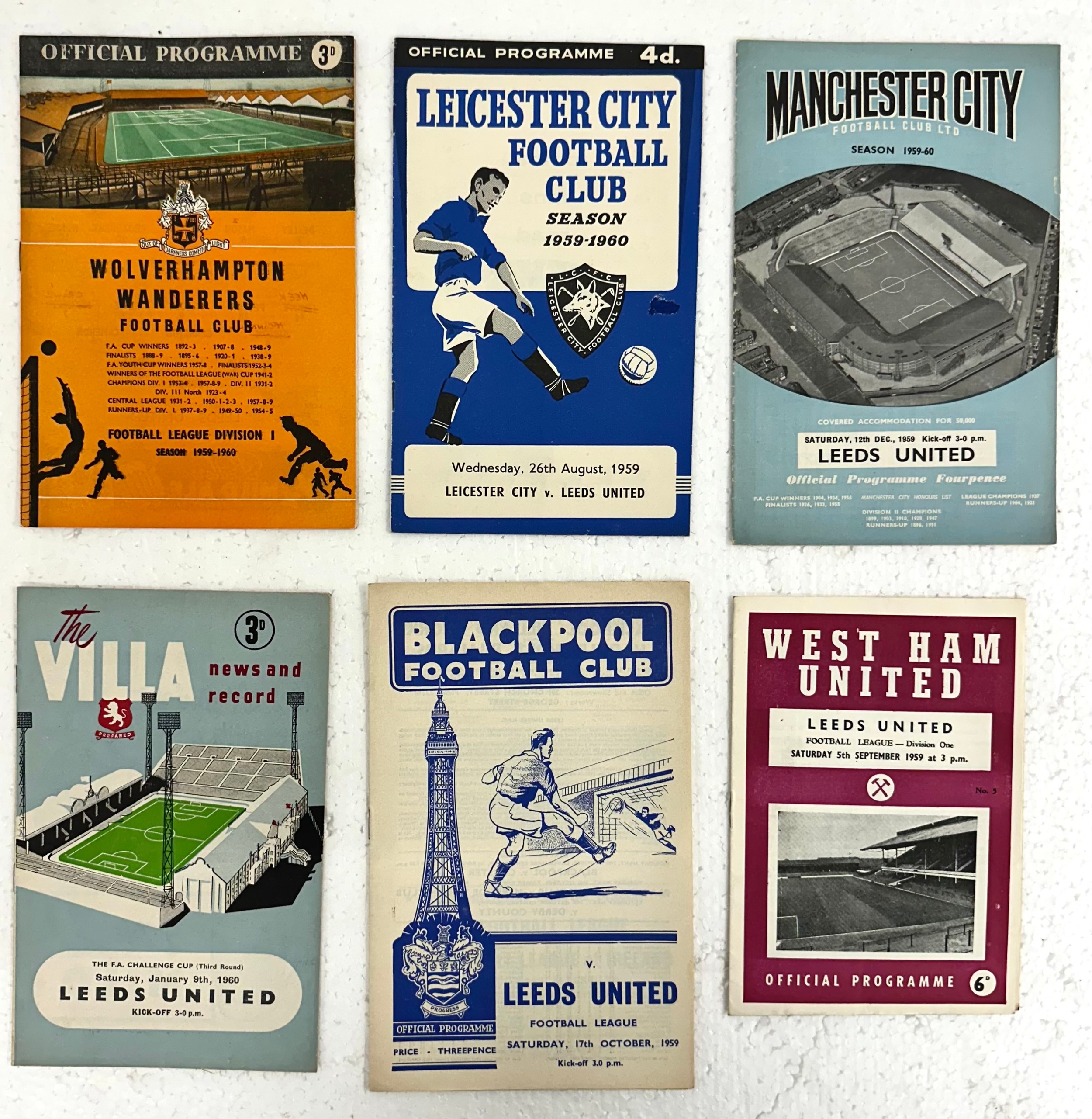 A collection of football programmes, 1951 and 1952 FA Cup Finals, some ...