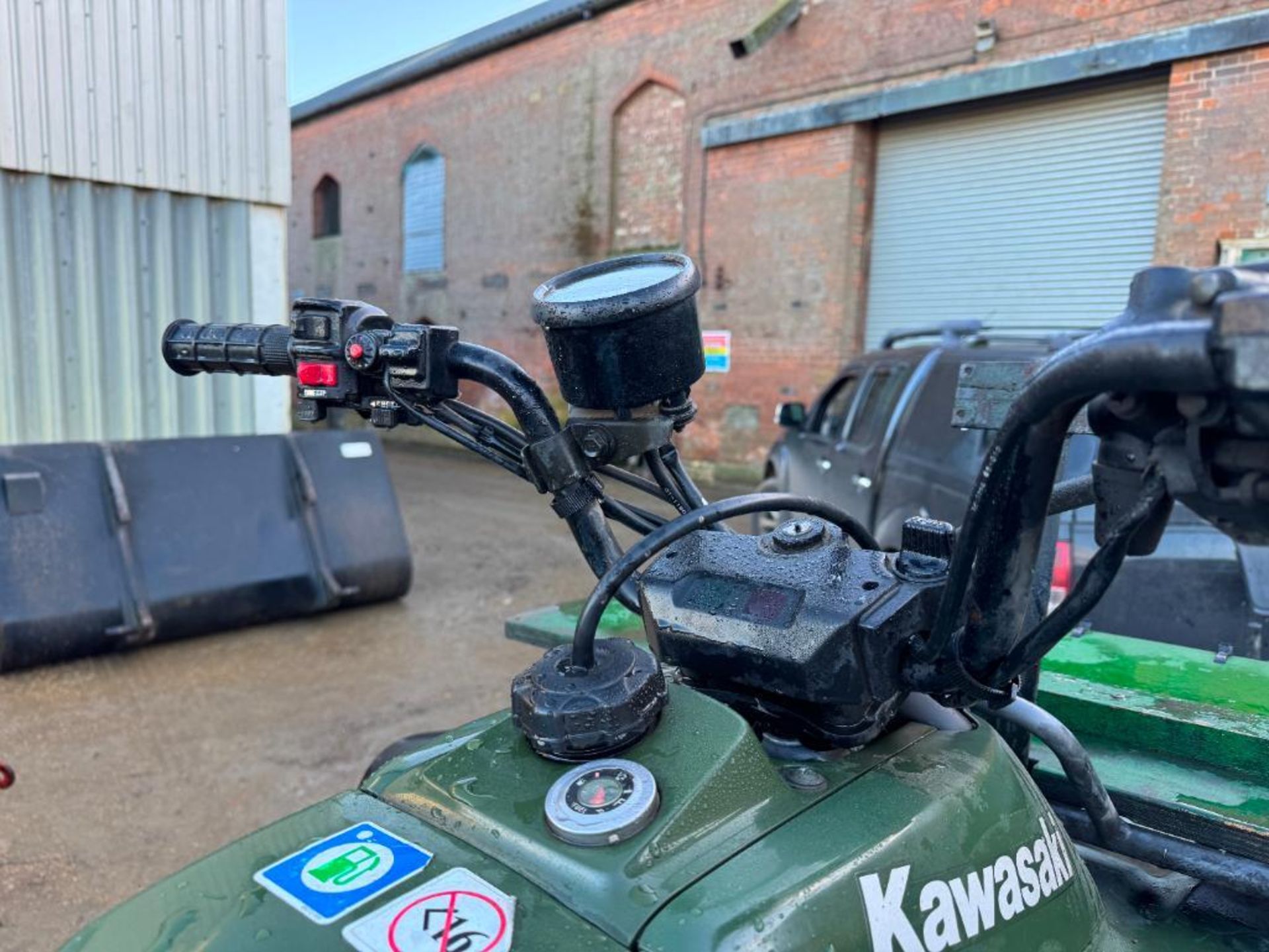 2006 Kawasaki KLF300 2wd quad bike with tow bar on 22x9.00-10 front and ...