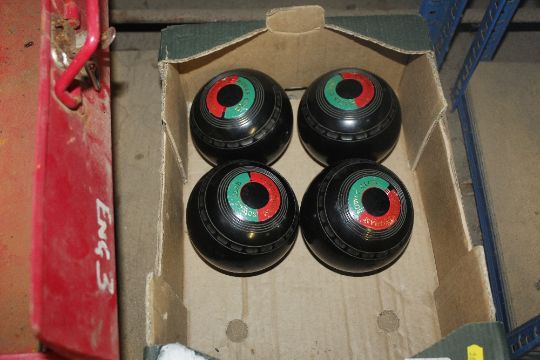 Four Almark Clubmaster No.2 bowling woods