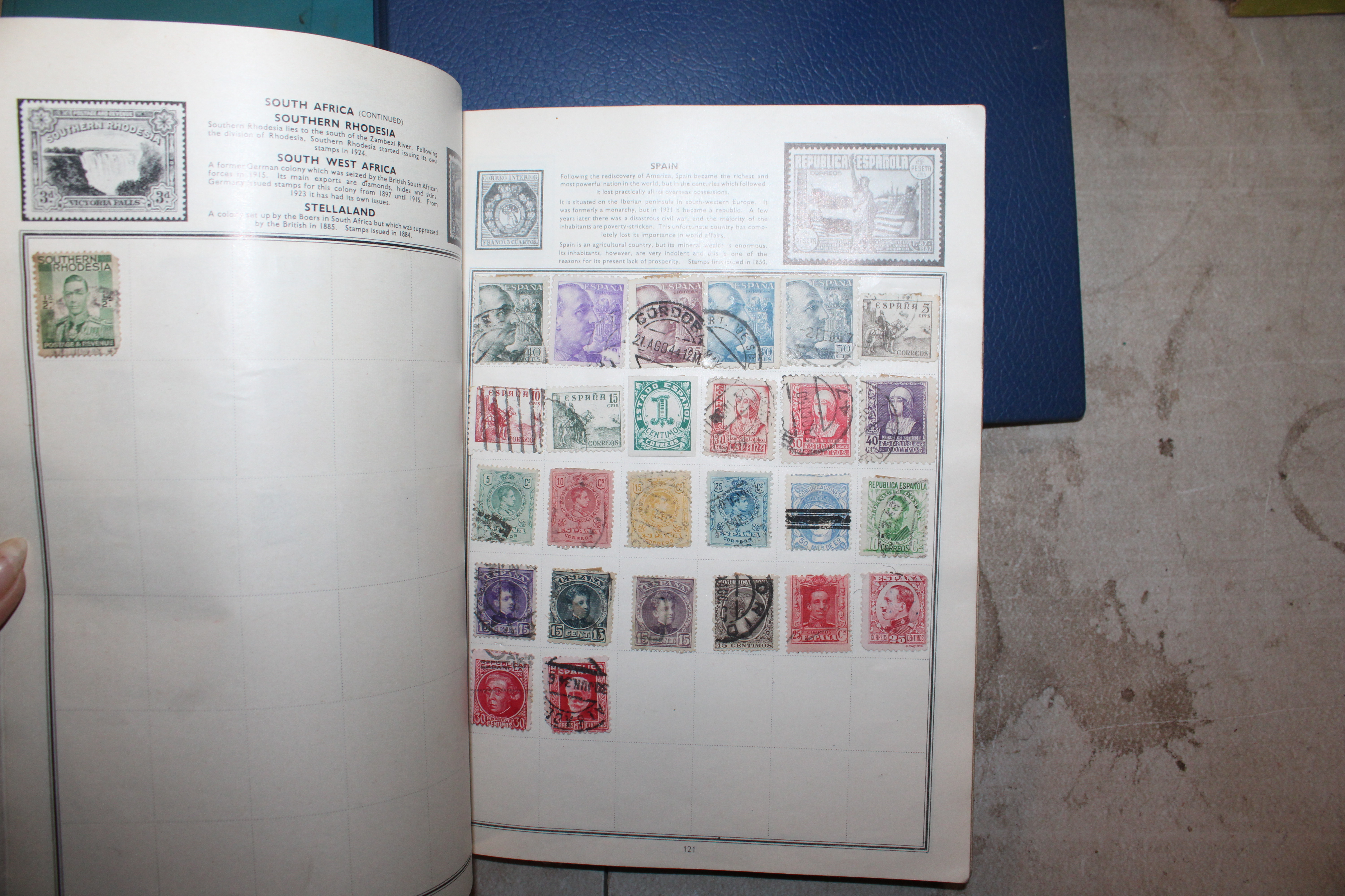 Eight stamp albums and contents