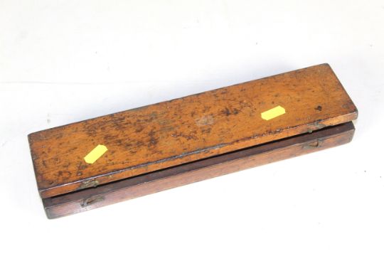 A 19th Century brass parallel roll in mahogany case