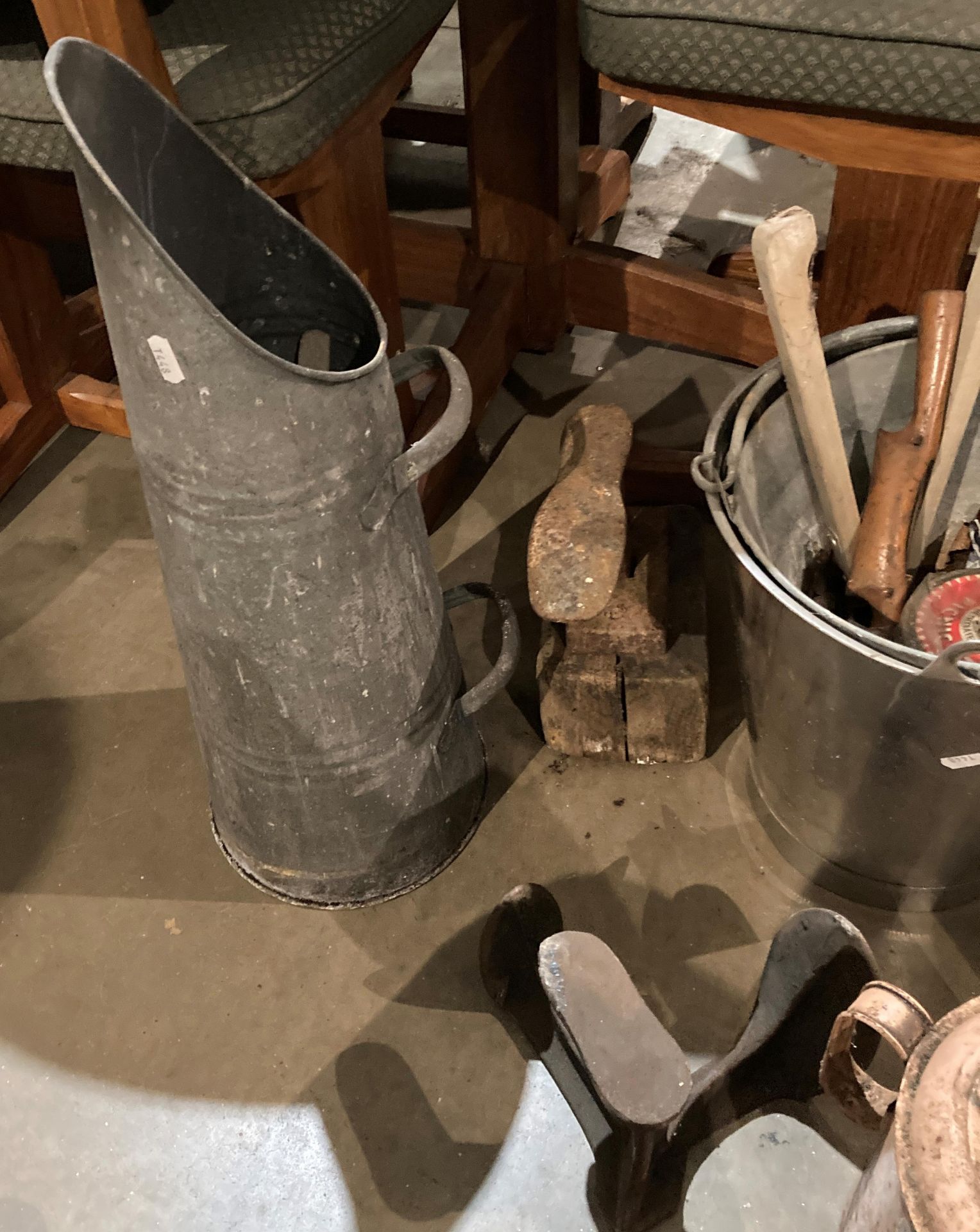 Contents to floor area - mahogany bedroom chair, stainless steel and ...