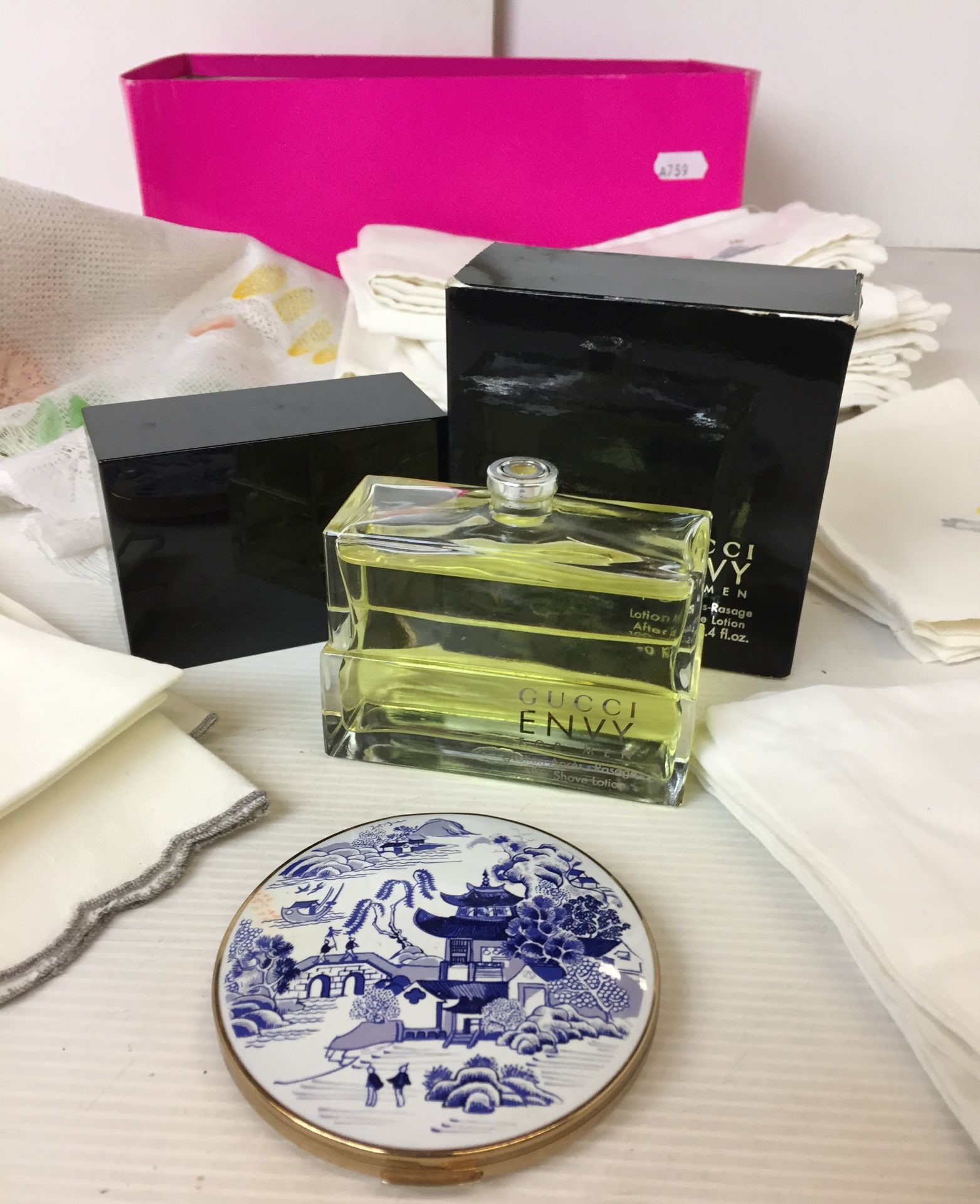 Twenty plus items including Gucci Envy for Men 100ml aftershave lotion ...