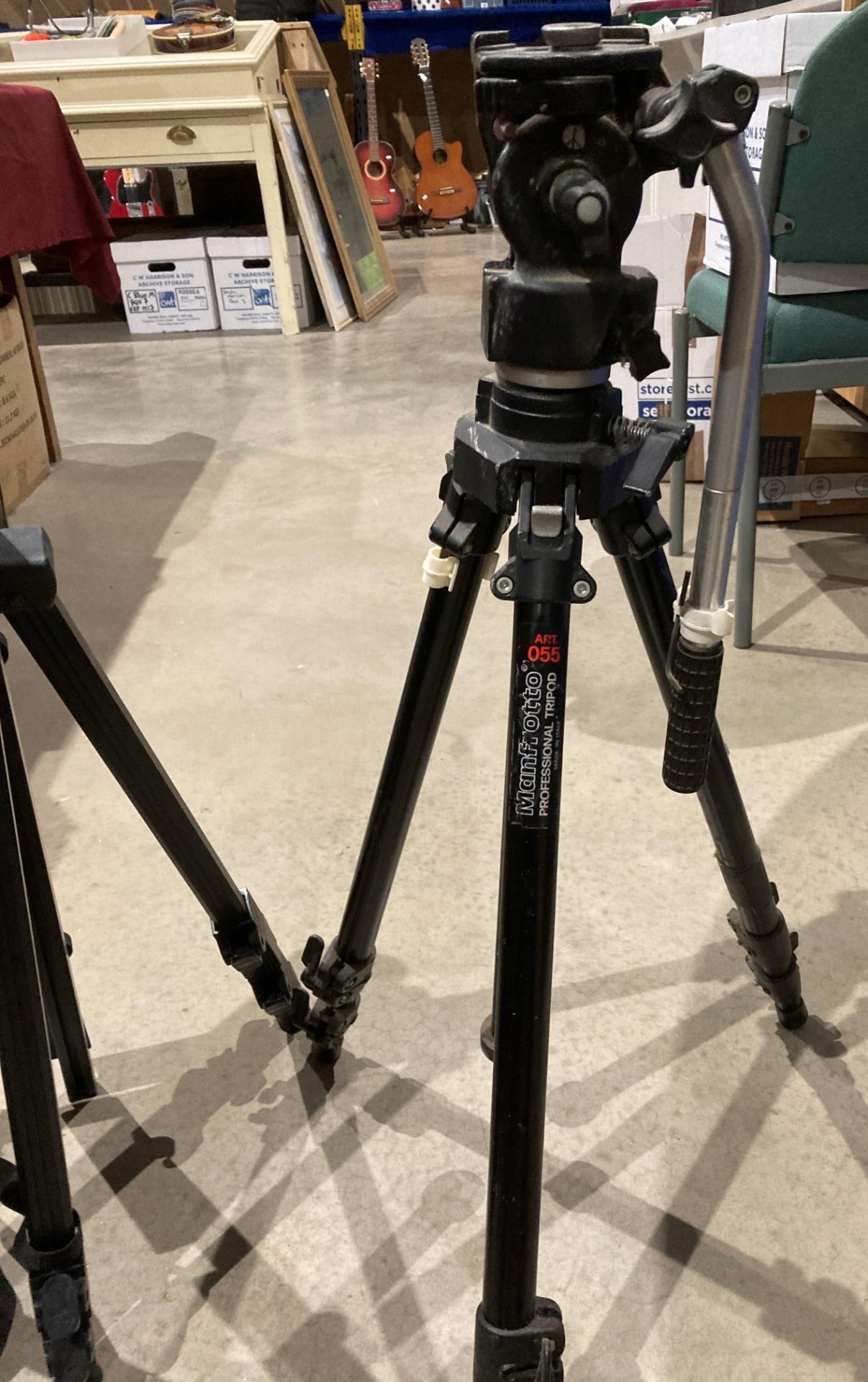 A Manfrotto Art 055 professional tripod, and a Jakar watercolour easel ...