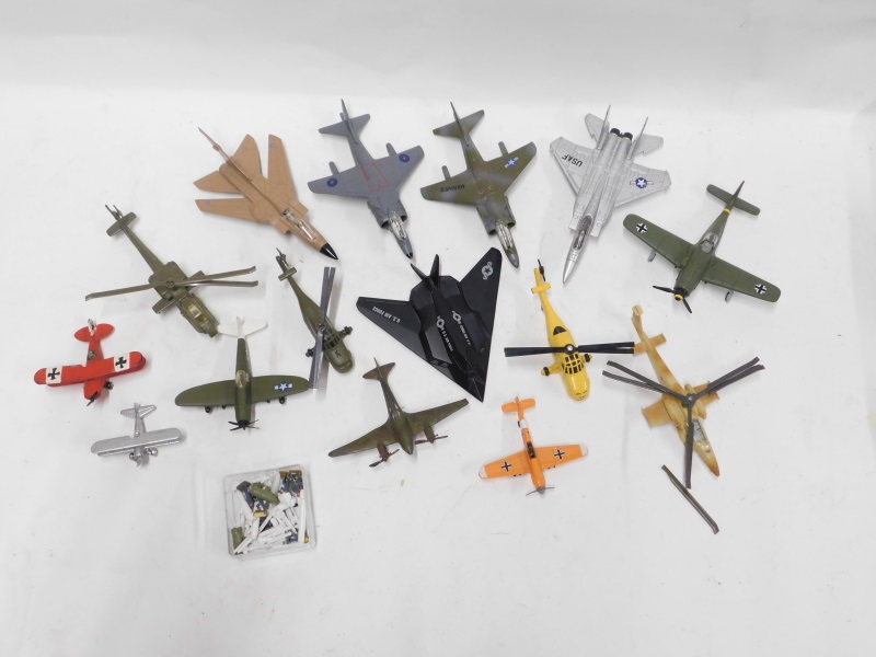 Various Ertl diecast planes, to include a Tornado, an Air Force F-117A ...