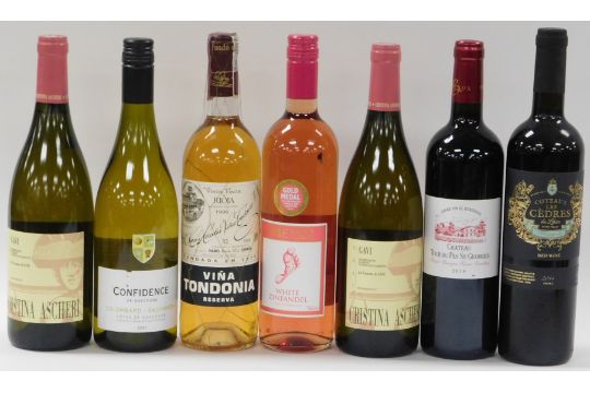 Fifteen bottles of red white and rose wine, including Confidence ...