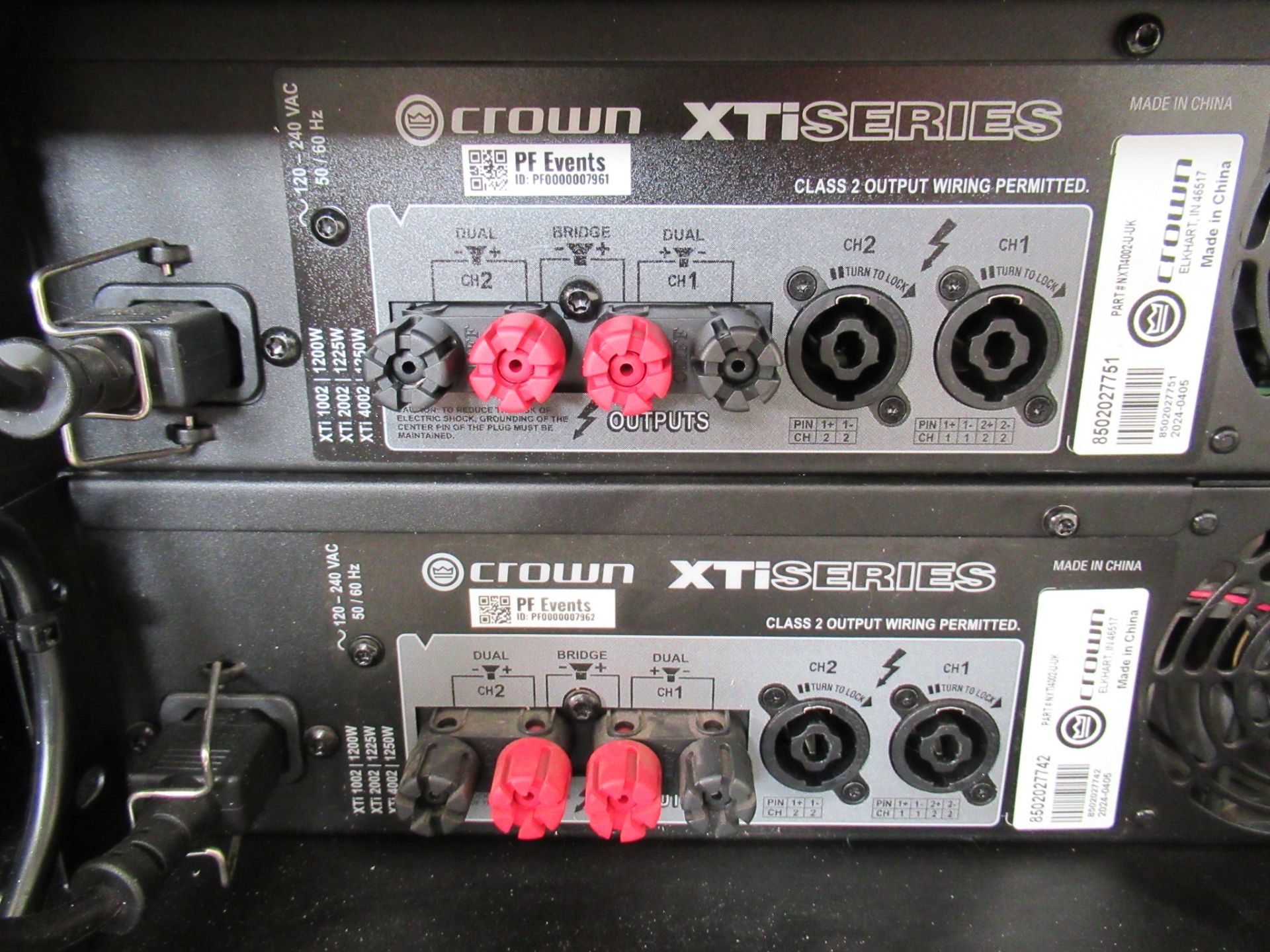(2) Crown Audio XTi 4002 (2)-channel power amplifier1200W ...