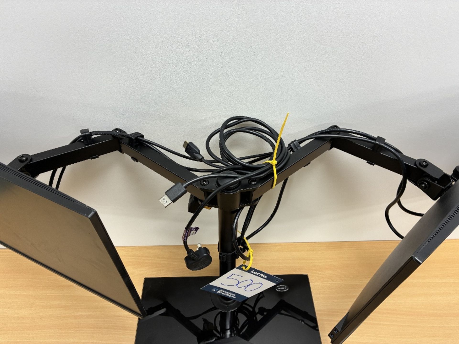 (2) Dell P2419H 24" Monitors & (1) Unbranded Dual Monitor StandDate of ...