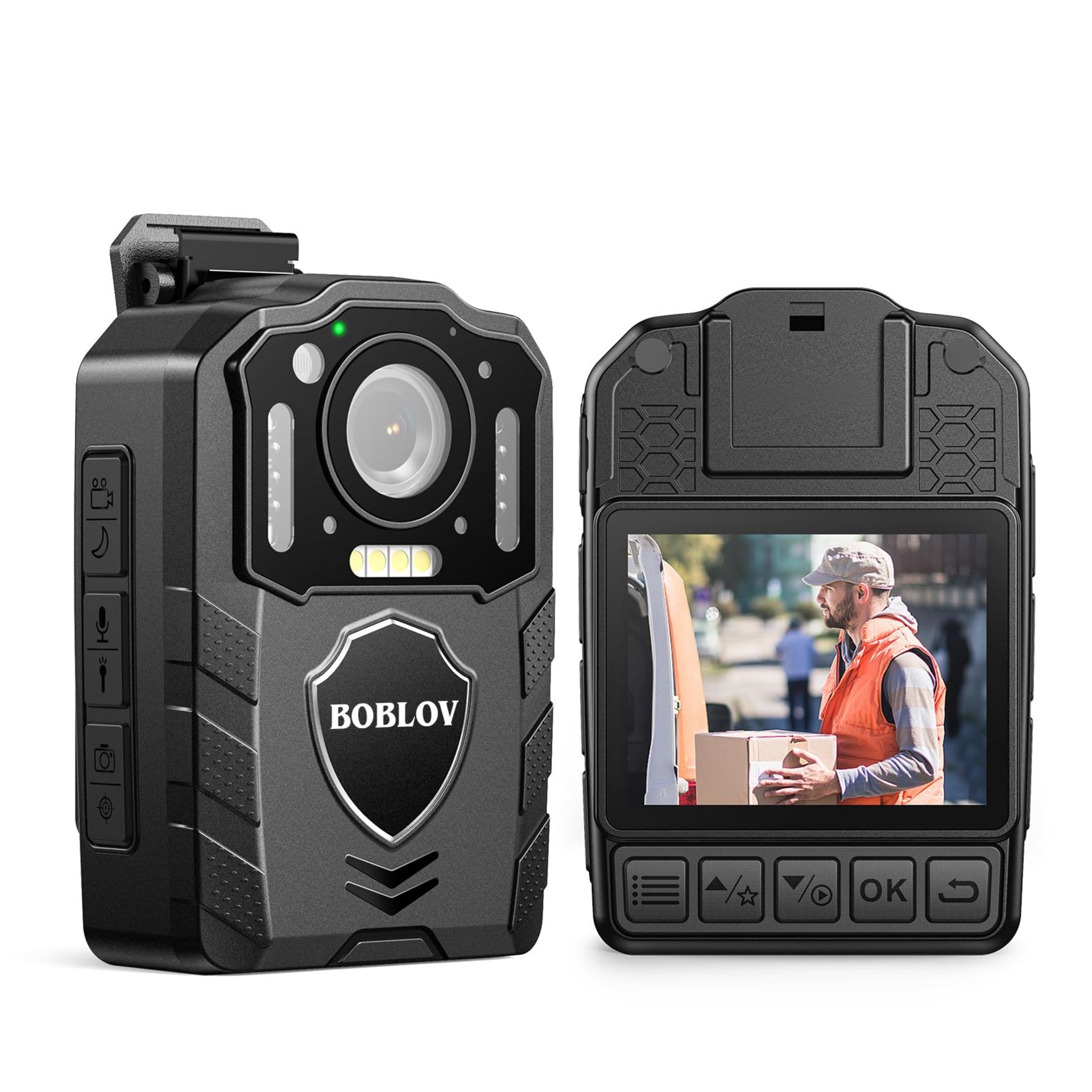 BOBLOV KJ25 Body Camera, Built-in 3000mAh Large Battery for 13 Hours ...