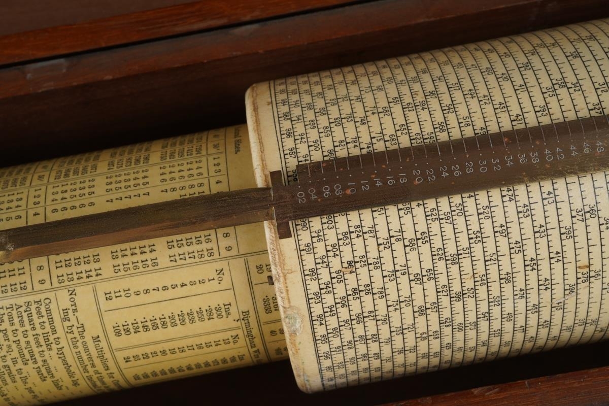 A Spiral Cylindrical slide rule calculator by W.F. Stanley & Coof ...