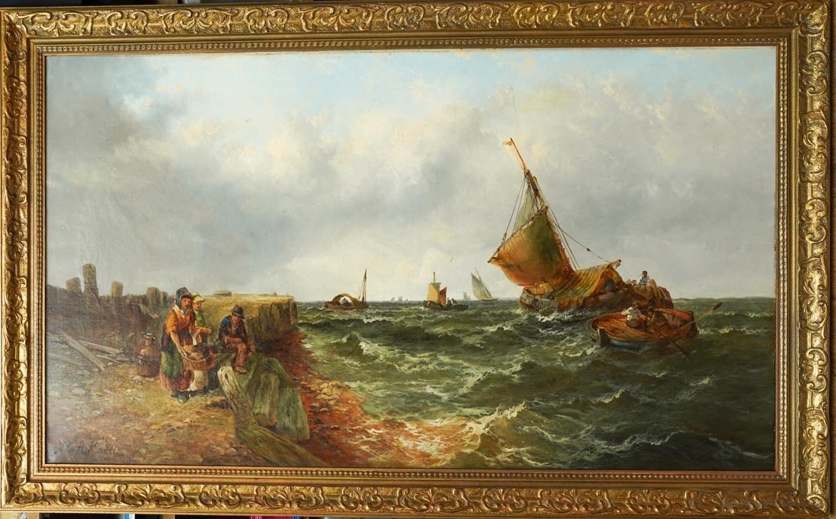 In manner of William Adolphus Knell (British, 1802-1875)Waiting for the ...